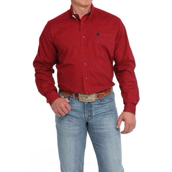 Cinch | Shirts | New Cinch Mens Stretch Classic Print Shirt In Red ...